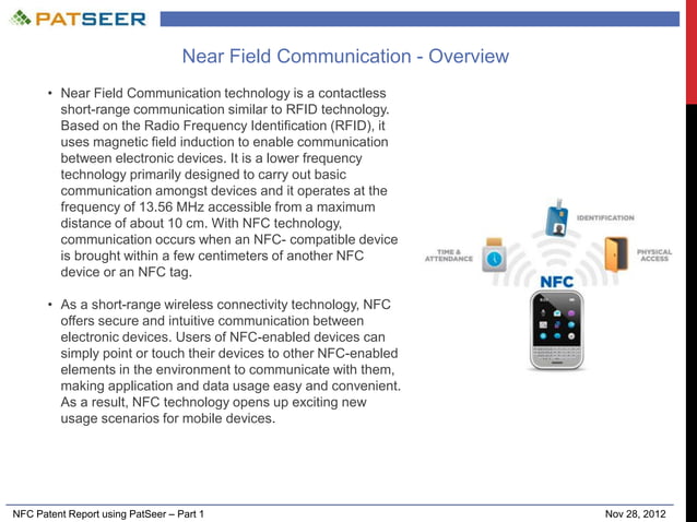 Patent Analysis Report on NFC | PPT