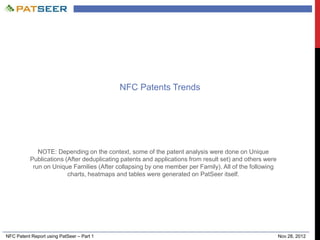 Patent Analysis Report on NFC | PDF