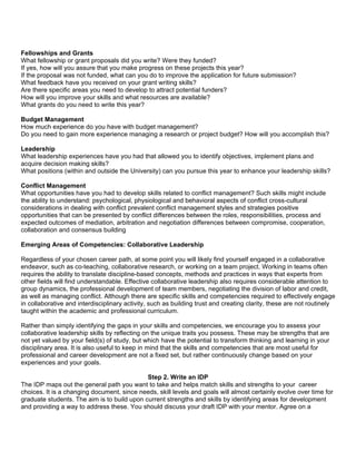 An example IDP | PDF | Postgraduate Education | College Education