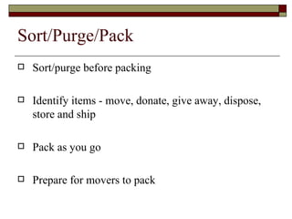 Moving and Packing | PPT