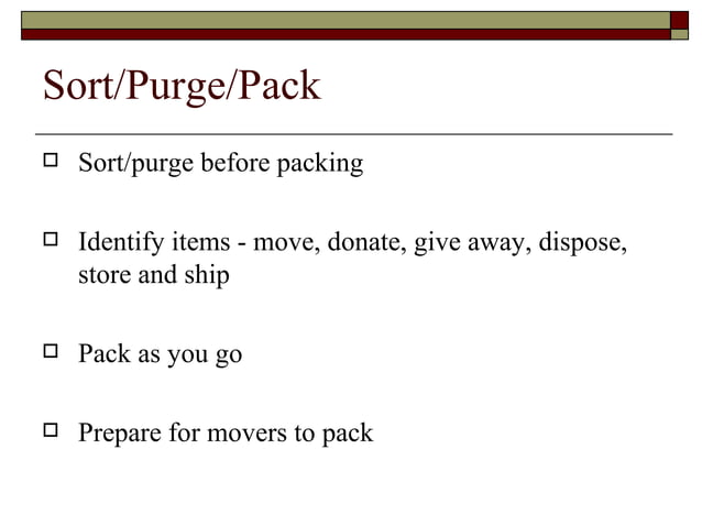 Moving and Packing | PPT