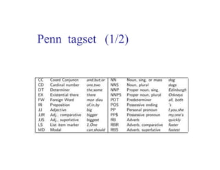 Natural Language processing Parts of speech tagging, its classes, and how to process it | PPTX