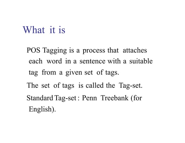 Natural Language processing Parts of speech tagging, its classes, and ...
