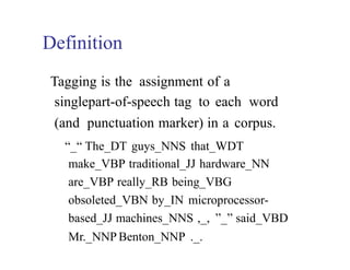 Natural Language processing Parts of speech tagging, its classes, and ...