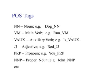 Natural Language processing Parts of speech tagging, its classes, and ...