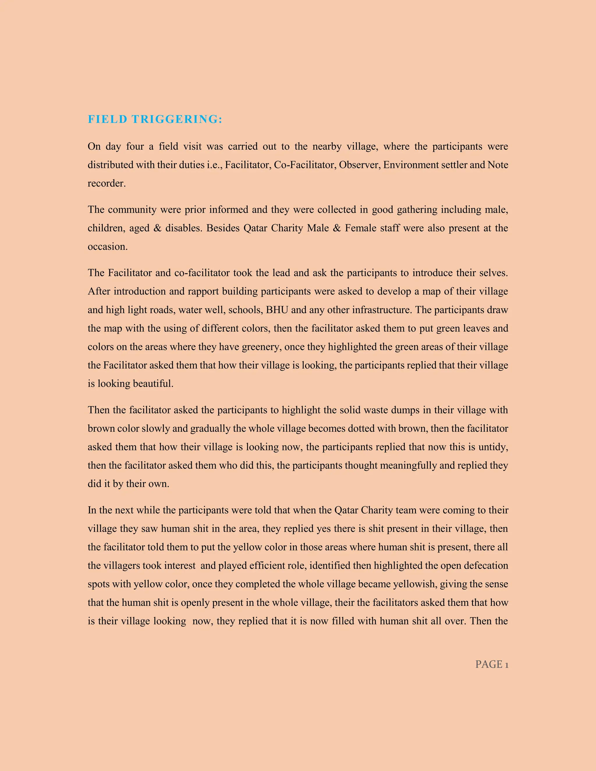 PRA Report Field activity True Realization | PDF