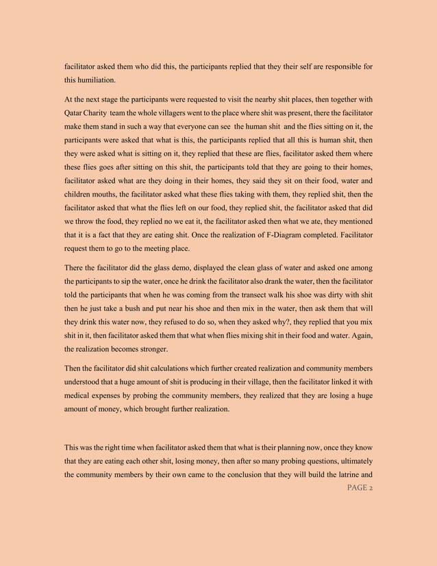 PRA Report Field activity True Realization | PDF