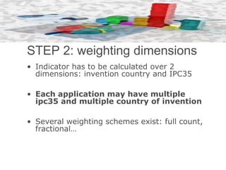 Patstat indicators step by step | PPT