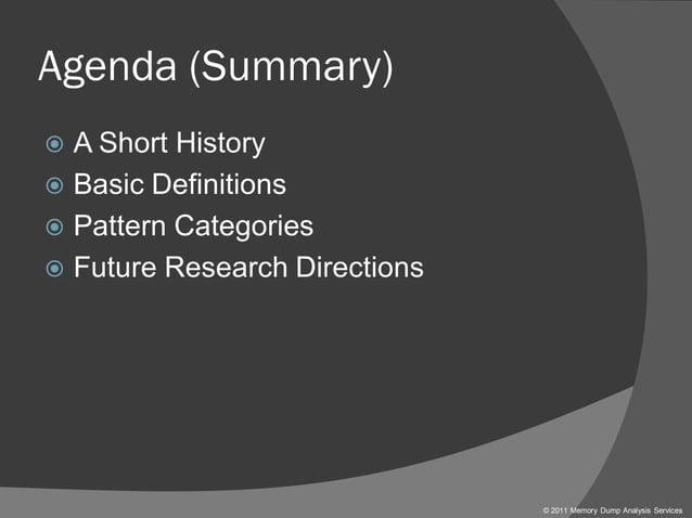 Introduction To Pattern Driven Software Problem Solving Ppt