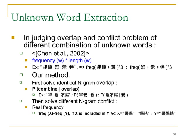Pattern Mining To Unknown Word Extraction 10 Ppt