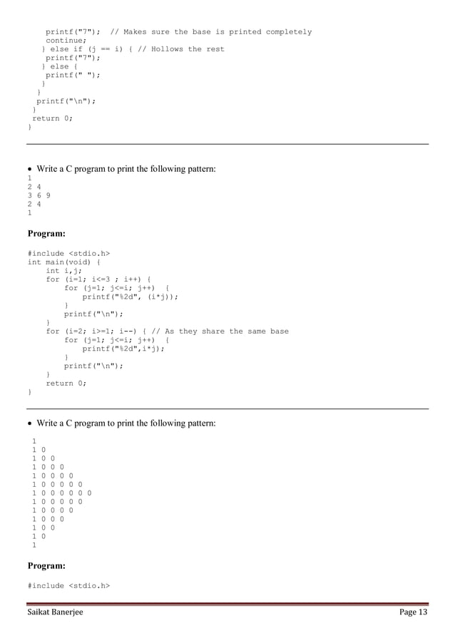 Pattern Printing In Cpdf Programming Languages Computing