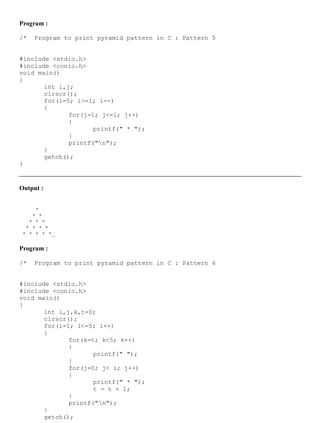 Pattern printing-in-c(Jaydip Kikani) | PDF