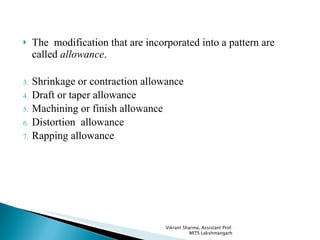 Pattern allowances | PPT
