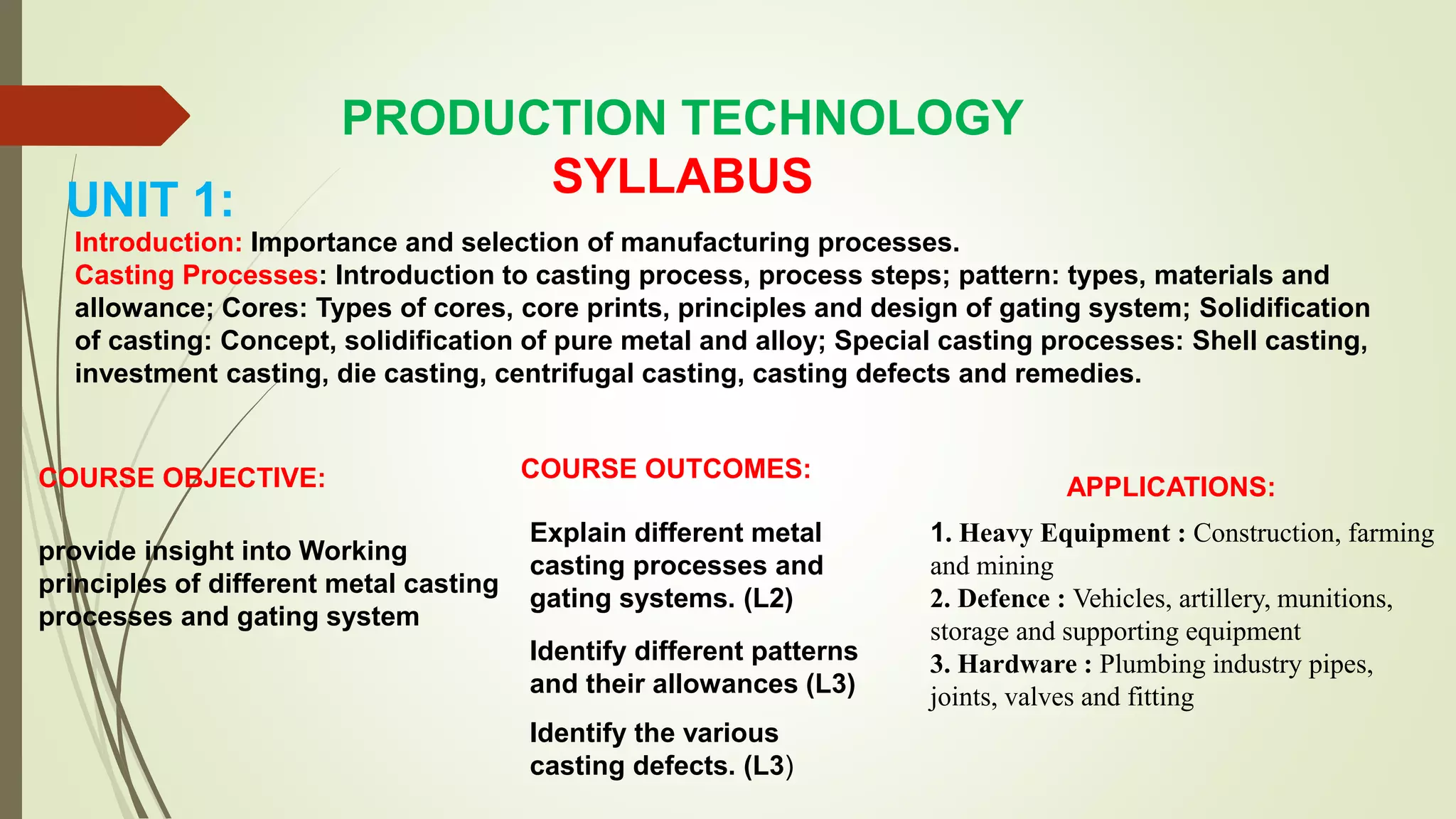 PATTERN ALLOWANCES IN CASTING CLASS: BY POLAYYA CHINTADA | PPTX