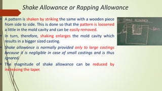 PATTERN ALLOWANCES IN CASTING CLASS: BY POLAYYA CHINTADA | PPTX