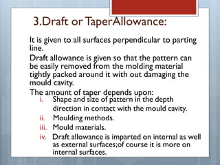 Pattern allowances in metal casting | PDF