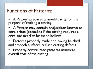 Pattern allowances in metal casting | PDF