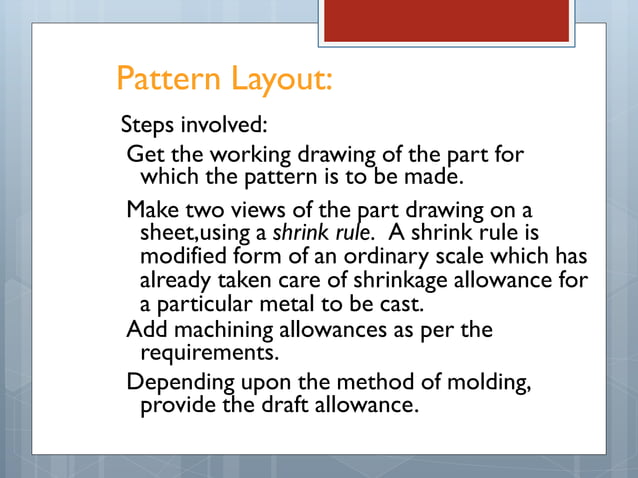 Pattern allowances in metal casting | PDF | Physics | Science