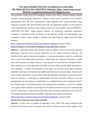 IEEE Pattern analysis and machine intelligence 2016 Title and Abstract ...