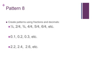 Pattern and algebra | PPTX