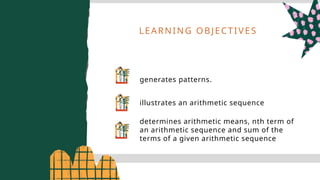 Pattern and Sequence for grade 10 mathematics | PPTX