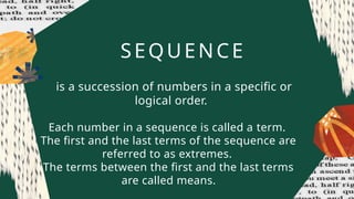 Pattern and Sequence for grade 10 mathematics | PPTX