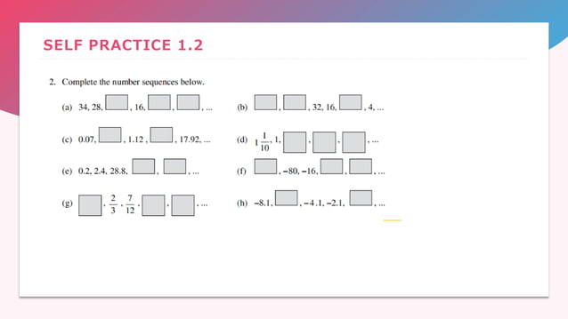 FORM 2 CHAPTER 1: NUMBER PATTERN AND SEQUENCES | PDF