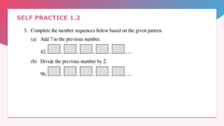 FORM 2 CHAPTER 1: NUMBER PATTERN AND SEQUENCES | PDF