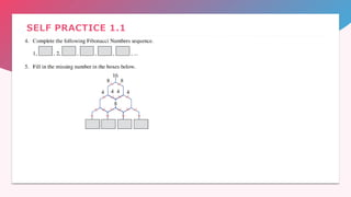 FORM 2 CHAPTER 1: NUMBER PATTERN AND SEQUENCES | PDF