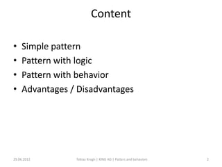Pattern behaviors | PPT