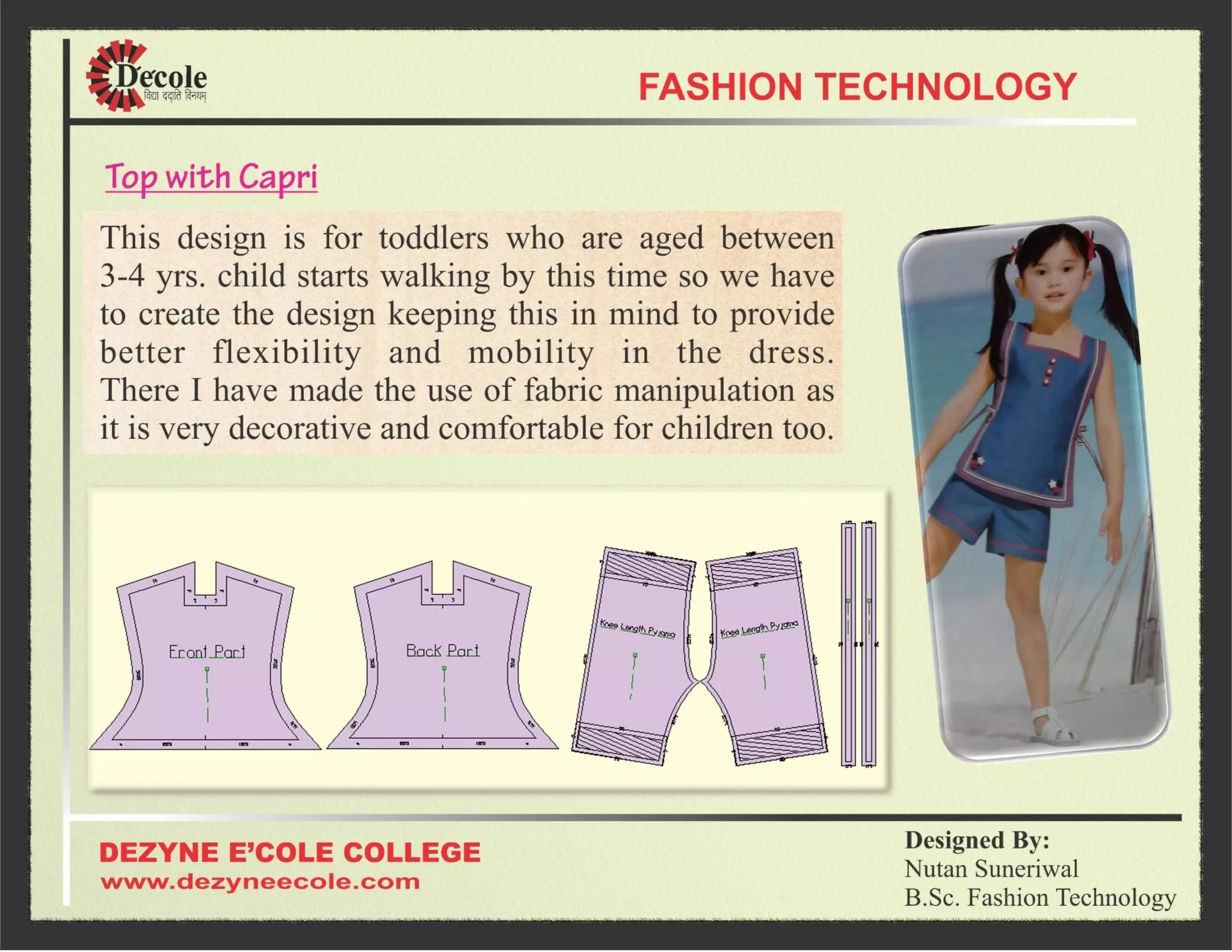 Pattern engineering on cad work (nutan suneriwal bsc fashion technology ...
