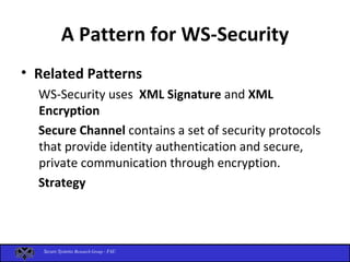 Pattern For Ws Security | PPT | Web Development | Internet
