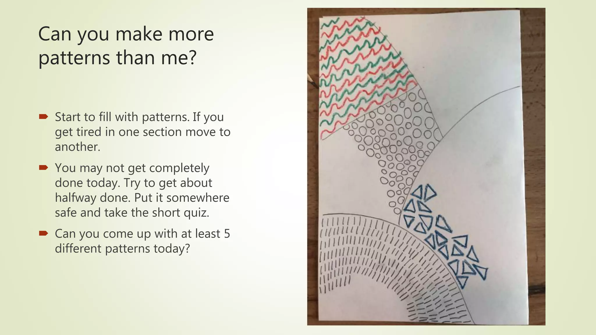 Pattern for 1st and 2nd Grade | PPT
