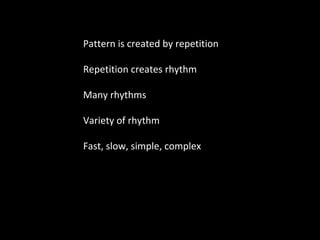 Pattern: A Universal Language in Art (slide lecture by Glenn Hirsch) | PPT