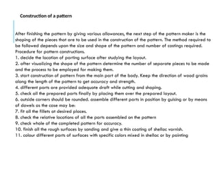 Patterns, materials, making, allowances. | PPTX