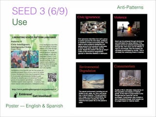 Pattern Languages for Public Problem Solving: Seven Seeds for Theory ...