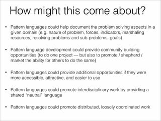 Pattern Languages for Public Problem Solving: Seven Seeds for Theory and Practice | PDF