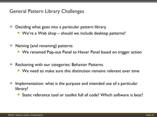 RDVO - Building UX Pattern Libraries | PPT
