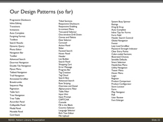 RDVO - Building UX Pattern Libraries | PPT