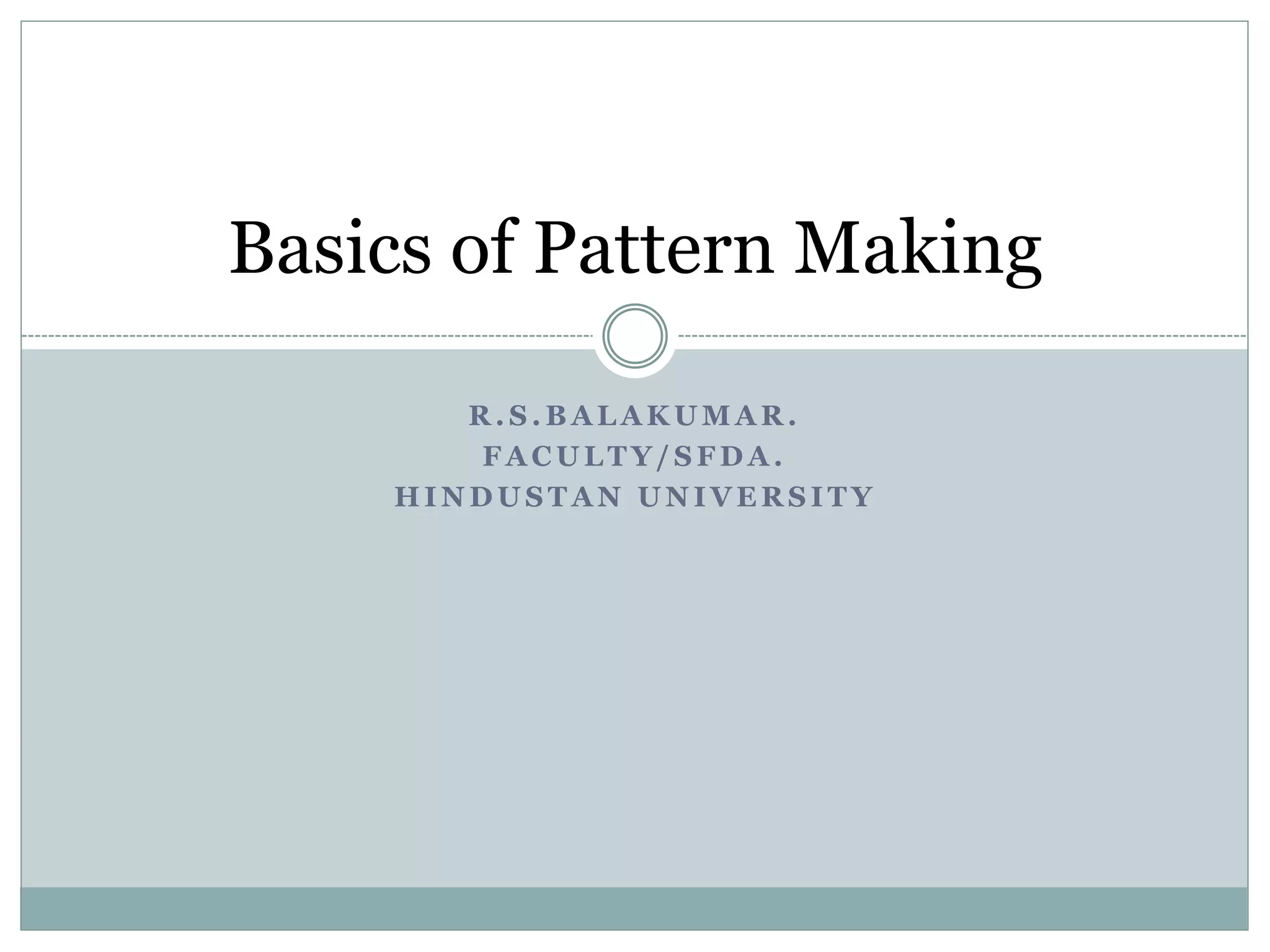 Patternmaking | PPTX