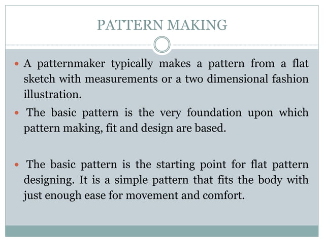 Patternmaking | PPT