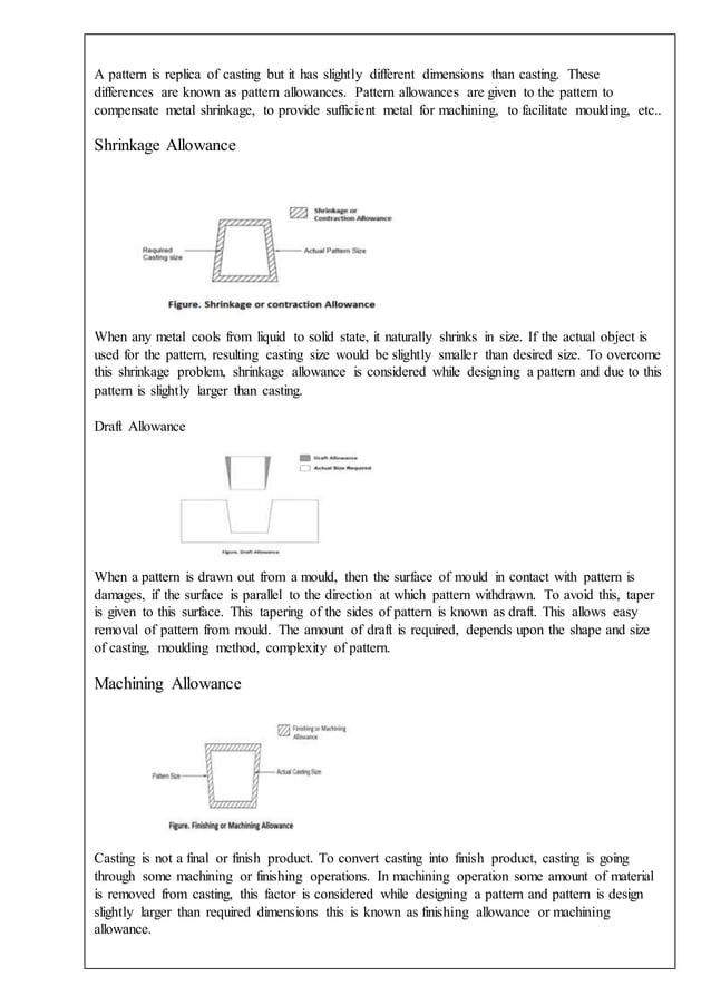 Pattern making in metal casting | PDF