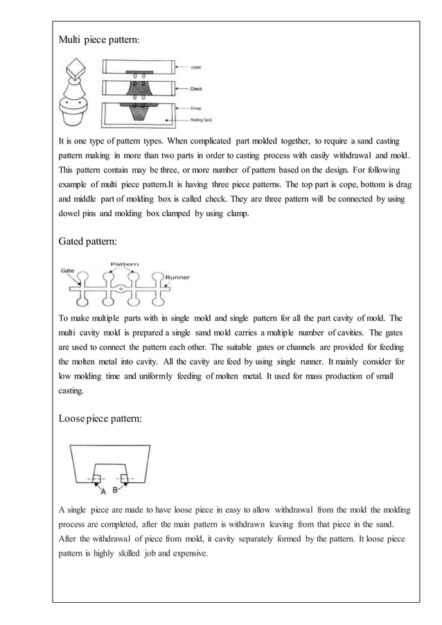 Pattern making in metal casting | PDF