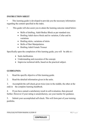 Pattern making study material | PDF