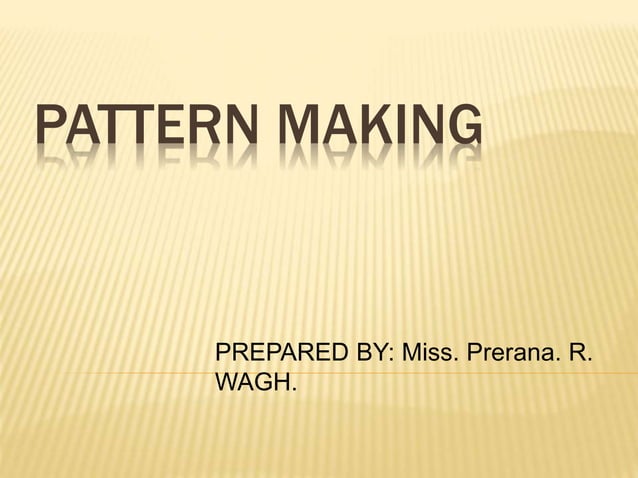 Pattern making (english) pari | PPT