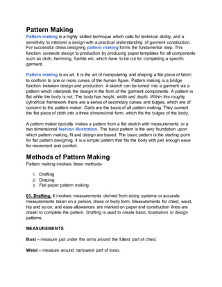 Pattern making is an art | DOCX