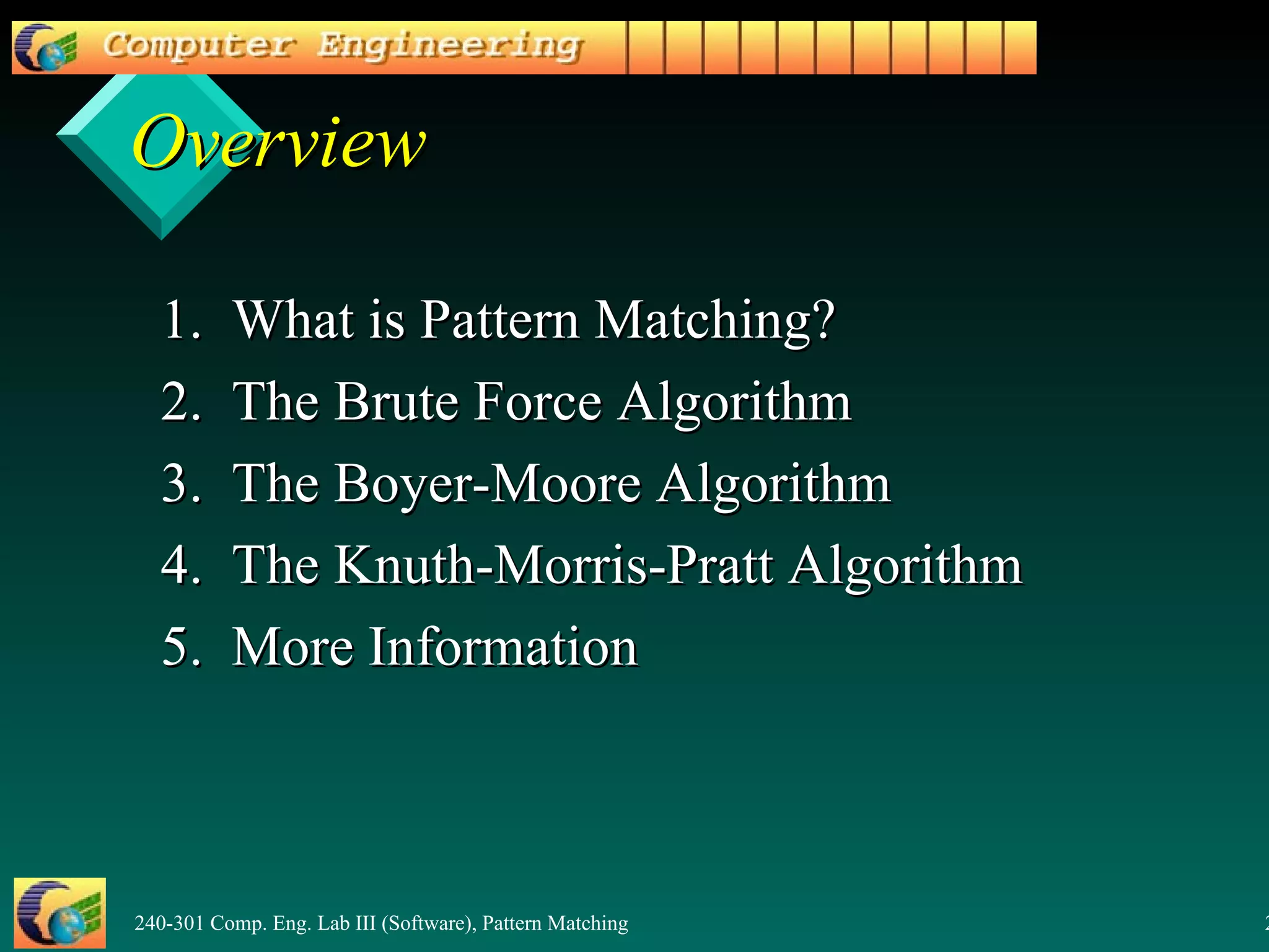 Pattern matching | PPT