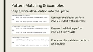 Pattern matching & file input and output | PPTX | Operating Systems | Computer Software and ...
