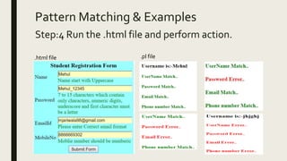 Pattern matching & file input and output | PPTX | Operating Systems | Computer Software and ...