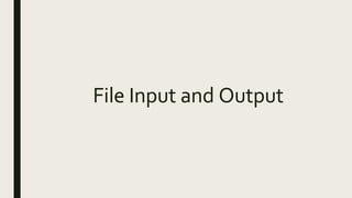 Pattern matching & file input and output | PPTX | Operating Systems | Computer Software and ...